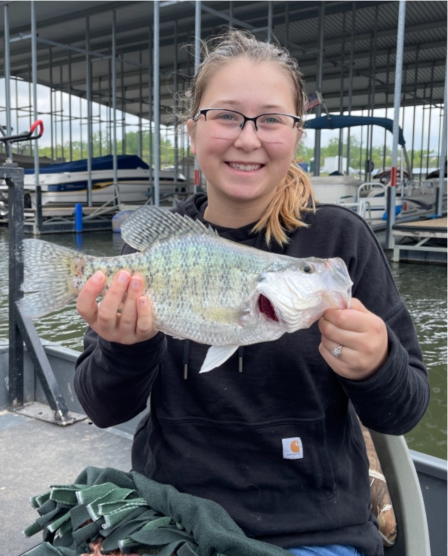 Sadie James's Master Angler White Crappie